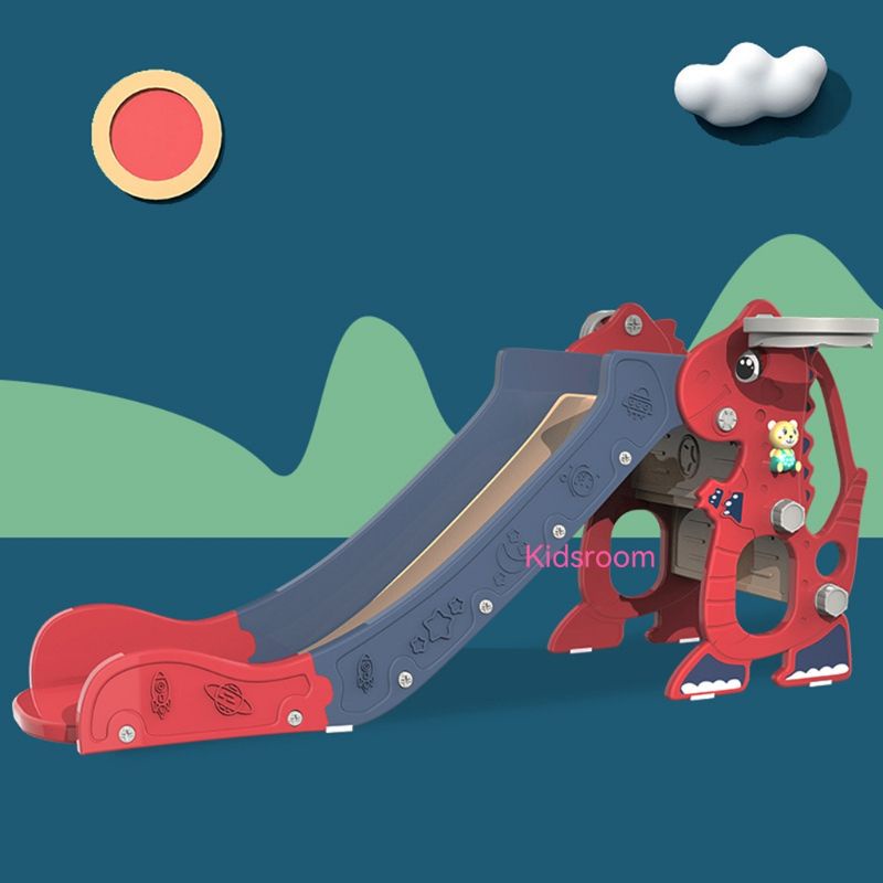 Dinosaur slide robot slide with balls & rings indoor folding slide play ...