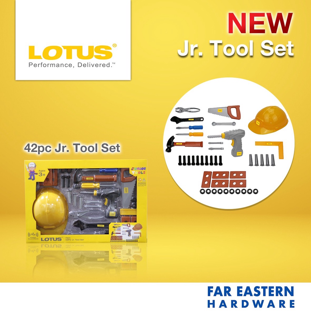 LOTUS Jr. Tool Set 42pcs Repair Toys #7931 LTVAR | Shopee Philippines