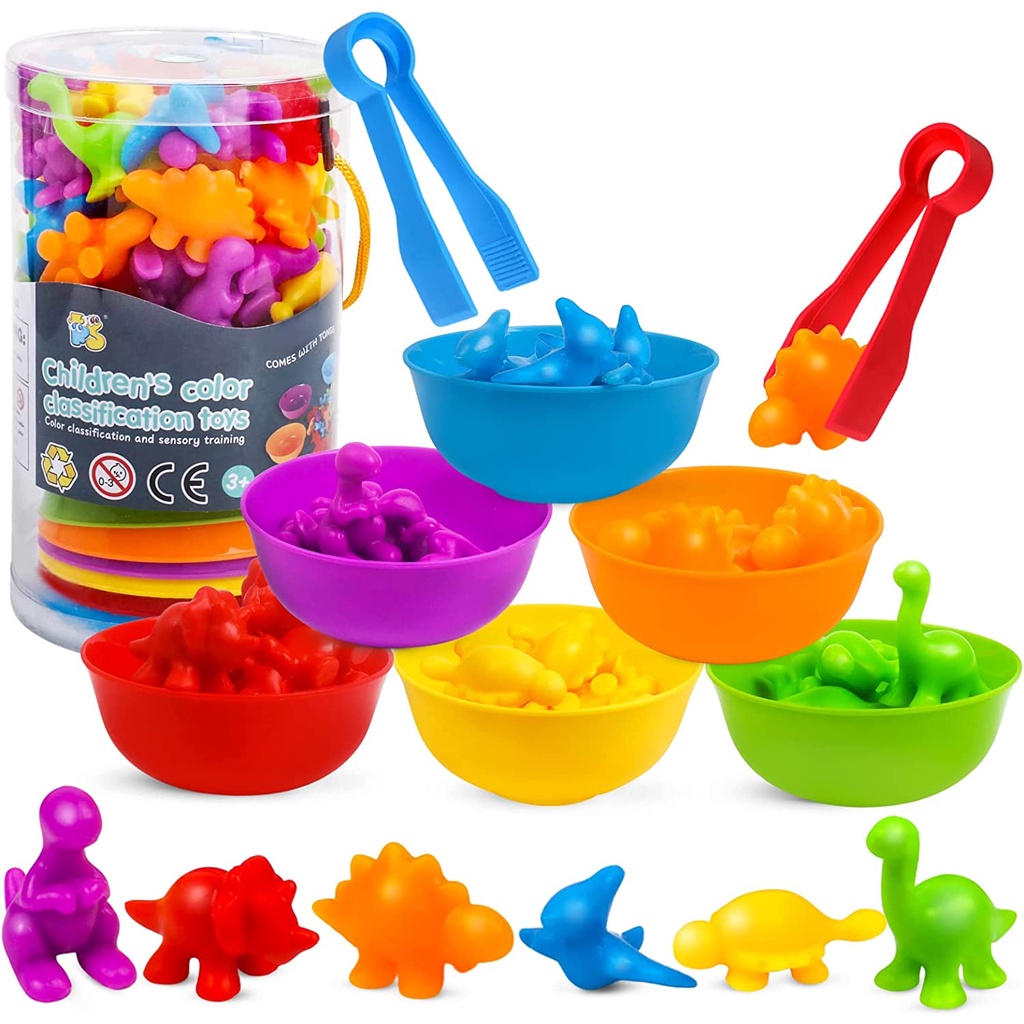 Counting Animal Matching Game Color Classification Toys With Bowl