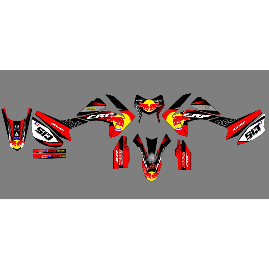 CRF 250 MOTORCYCLE DECALS LAMINATED | Shopee Philippines