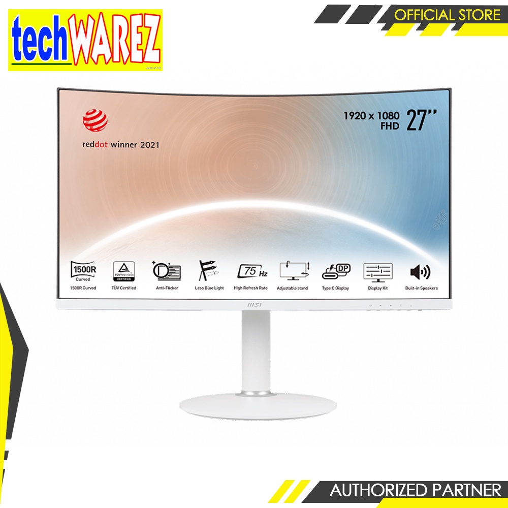 MSI Modern Md271Cpw - 27 Inch Curved 1080P 75Hz White Productivity ...