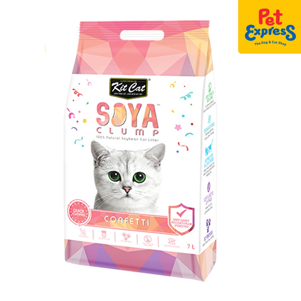 Kit Cat Soya Clump Confetti Cat Litter 7L | Shopee Philippines