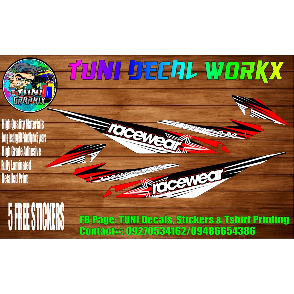 Raider150 Reborn RACEWEAR Decals (RED) | Shopee Philippines