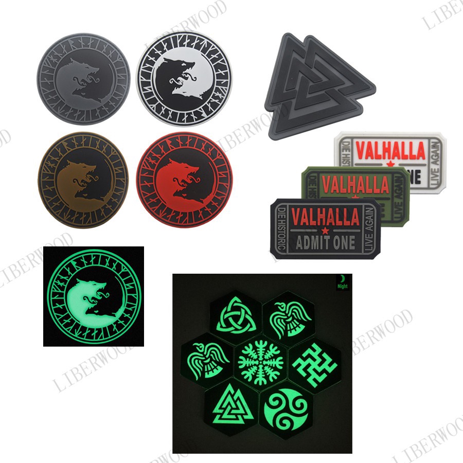 PVC VALHALLA Admit One Ticket Patch Mad Skull Max Tactical ARMY Vikings ...