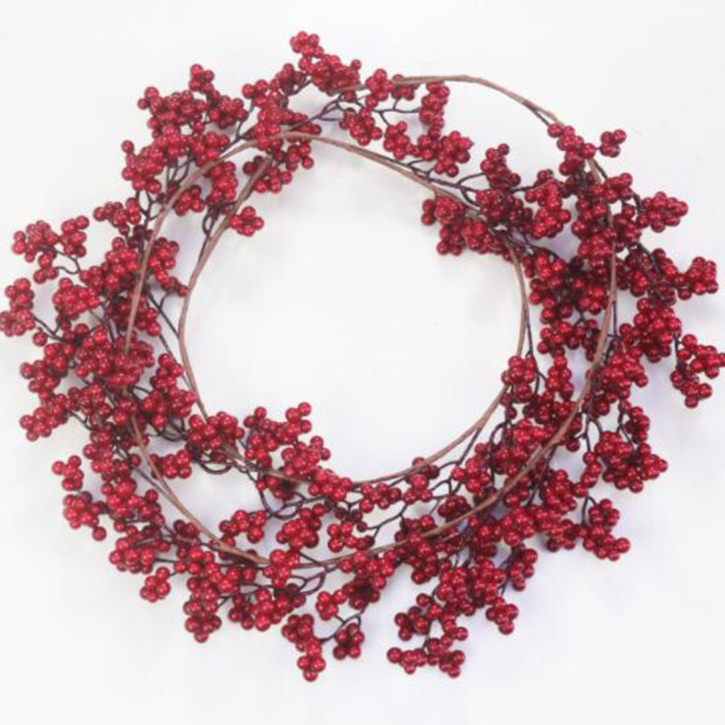 5.9 Ft Christmas Red Berry Garland Artificial Burdy Red Christmas ...
