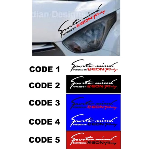 Hyundai Eon Racing Headlight Sticker Design | Shopee Philippines
