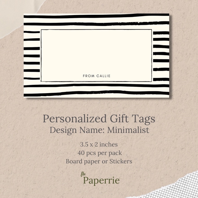 Personalized Gift Tags in Minimalist design | Shopee Philippines