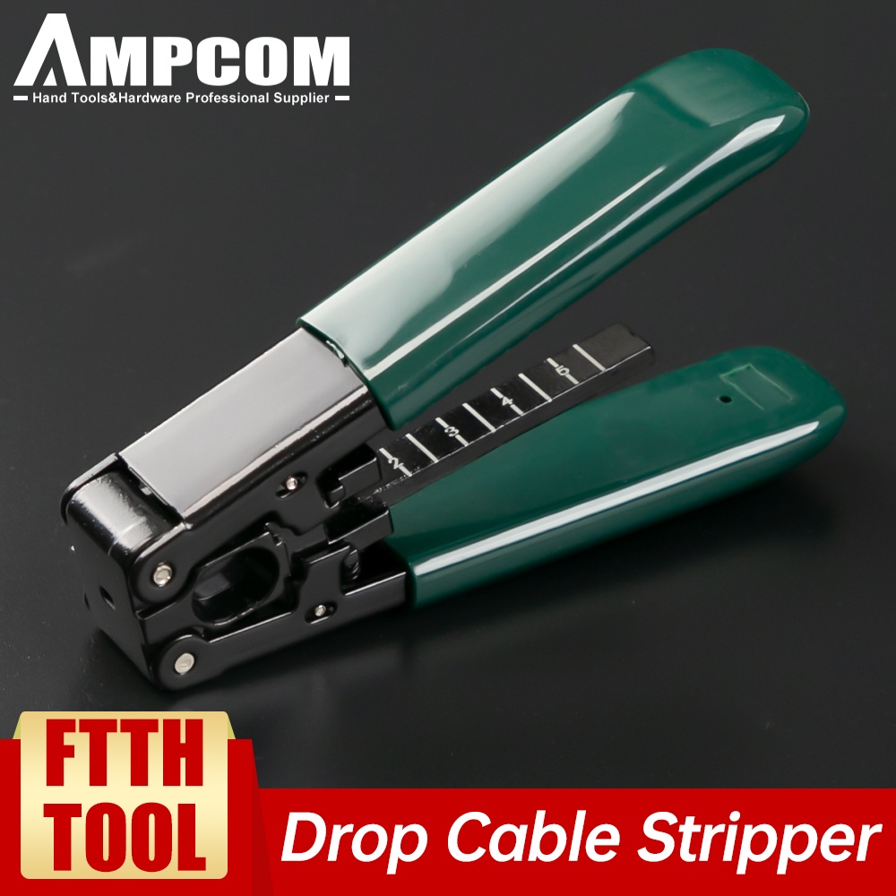AMPCOM FTTH Drop Cable Stripper, 1 or 2 Cores 3.1x2mm Standard Fiber ...