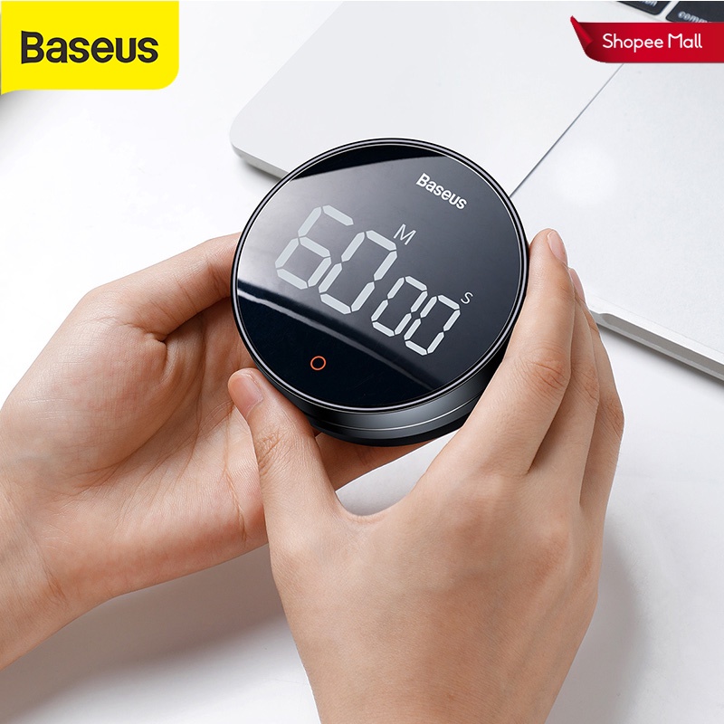 Baseus Magnetic Countdown Alarm Clock Kitchen Timer Manual Digital ...