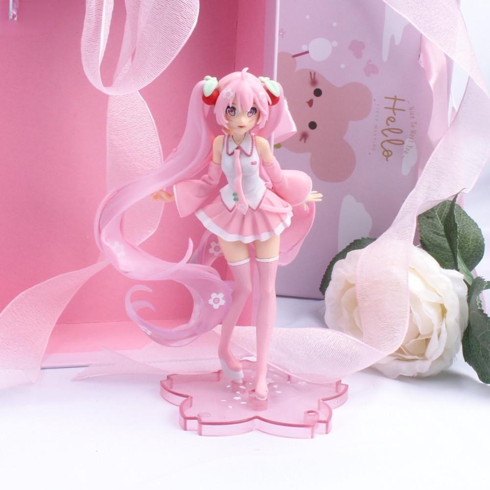 Miku Hatsune PVC Doll Ornaments Miku Figure 14cm Collecting Gifts Pink ...