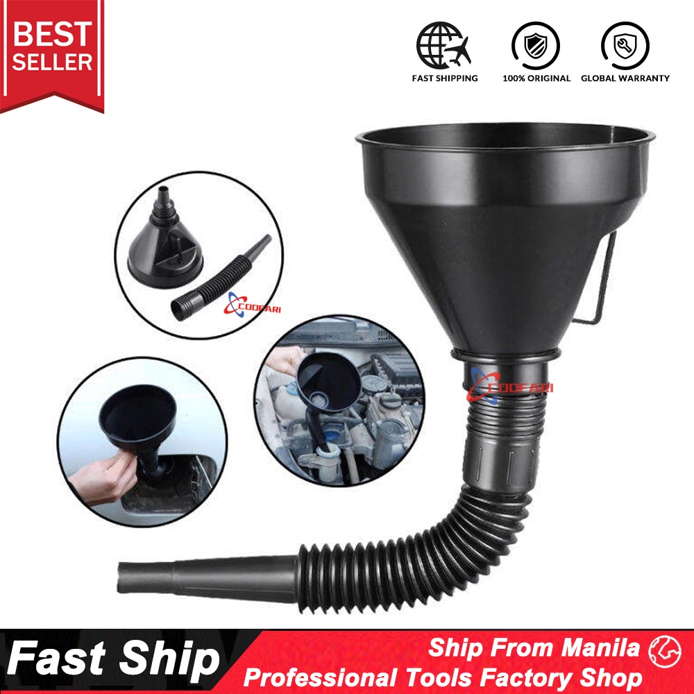 2 In 1 Oiler Filter Funnel Car Motorcycle Refueling Longer Filter ...