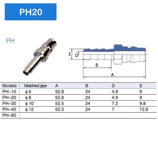 SH20 PH20 Hose Coupling Connector Pneumatic fittings Air Compressor ...