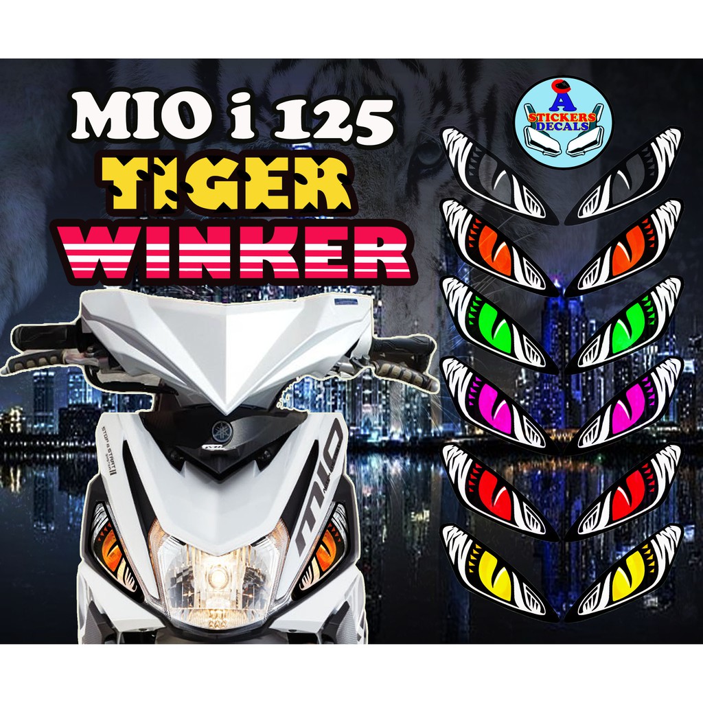 TIGER WINKER EYE/MOTOR ACCESSORIES - MOTOR STICKER/YAMAHA MIO i125 ...
