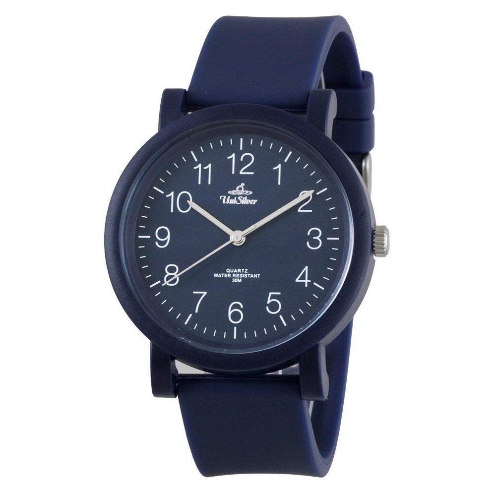 UniSilver TIME DUSK LISSOM Men's Analog Navy Blue Rubber Watch KW3885 ...