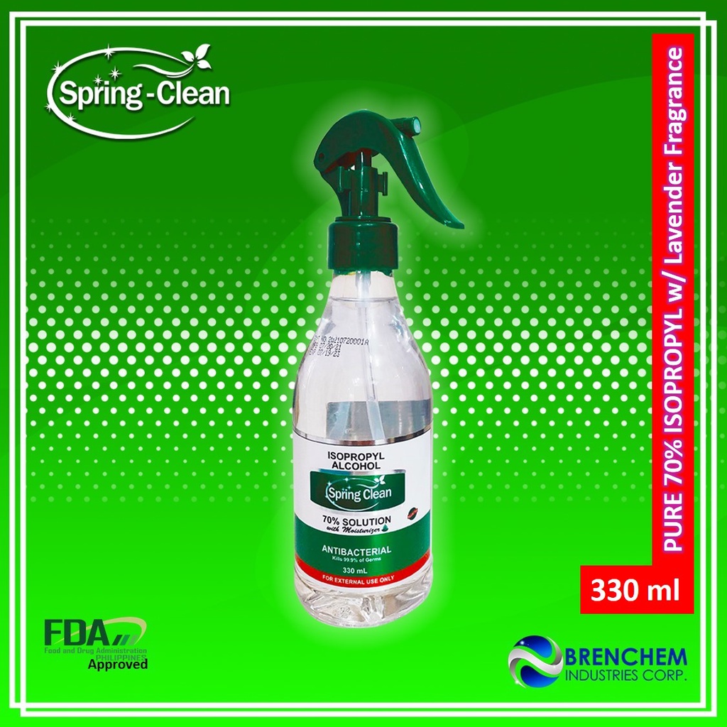 SPRING CLEAN 70% ISOPROPHYL FRAGRANCE ALCOHOL with moisturizer, w ...