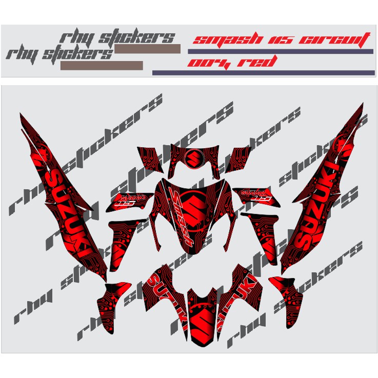 Decals Sticker Motorcycle Decals For Suzuki Smash 115004circuit Red Shopee Philippines