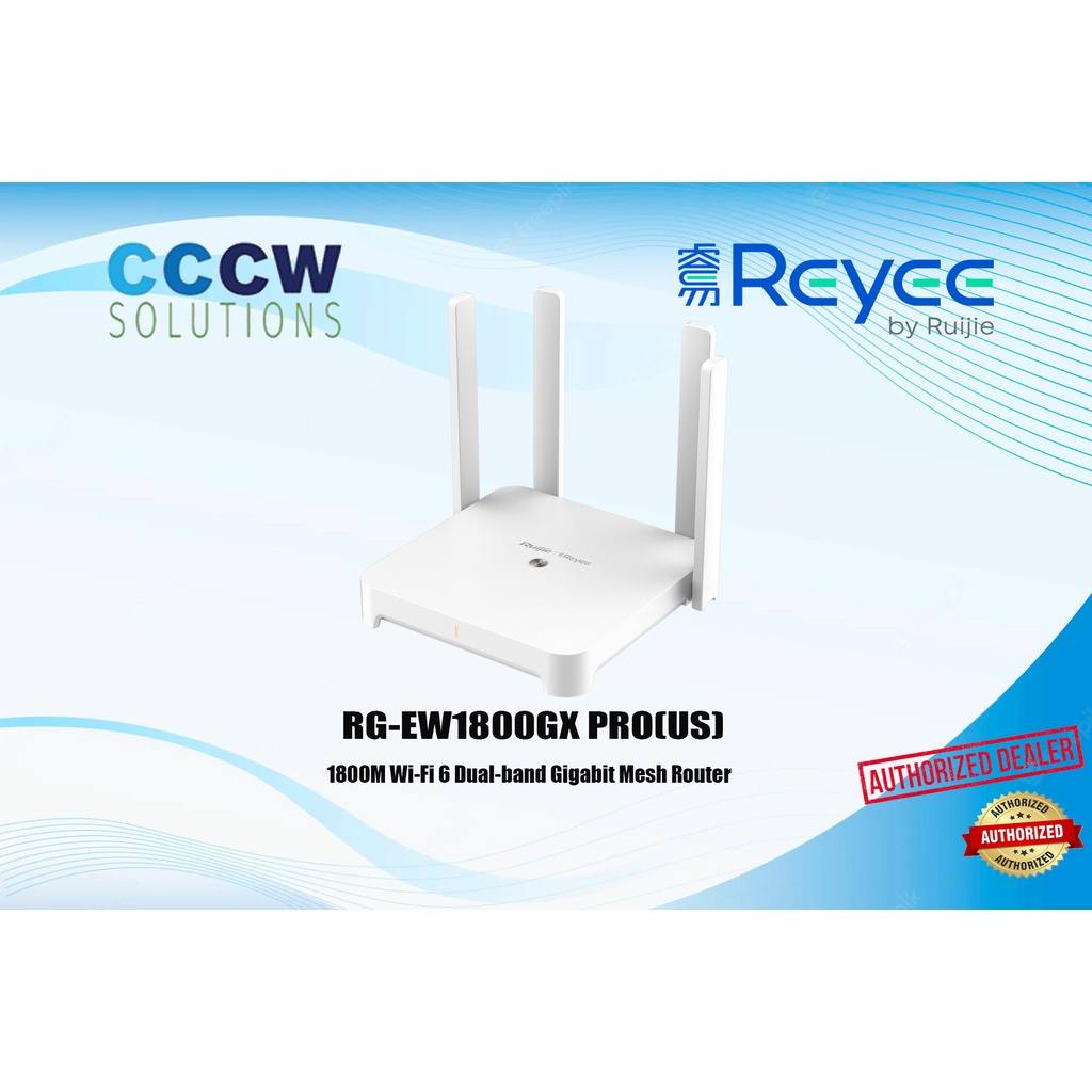 RUIJIE-REYEE RG-EW1800GX PRO(US) 1800M Wi-Fi 6 Dual-band Gigabit Mesh ...