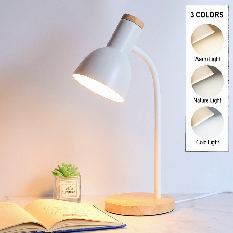 COD FREE BULB Nordic Modern Wood Art Hose Desk Lights Bedside Table ...