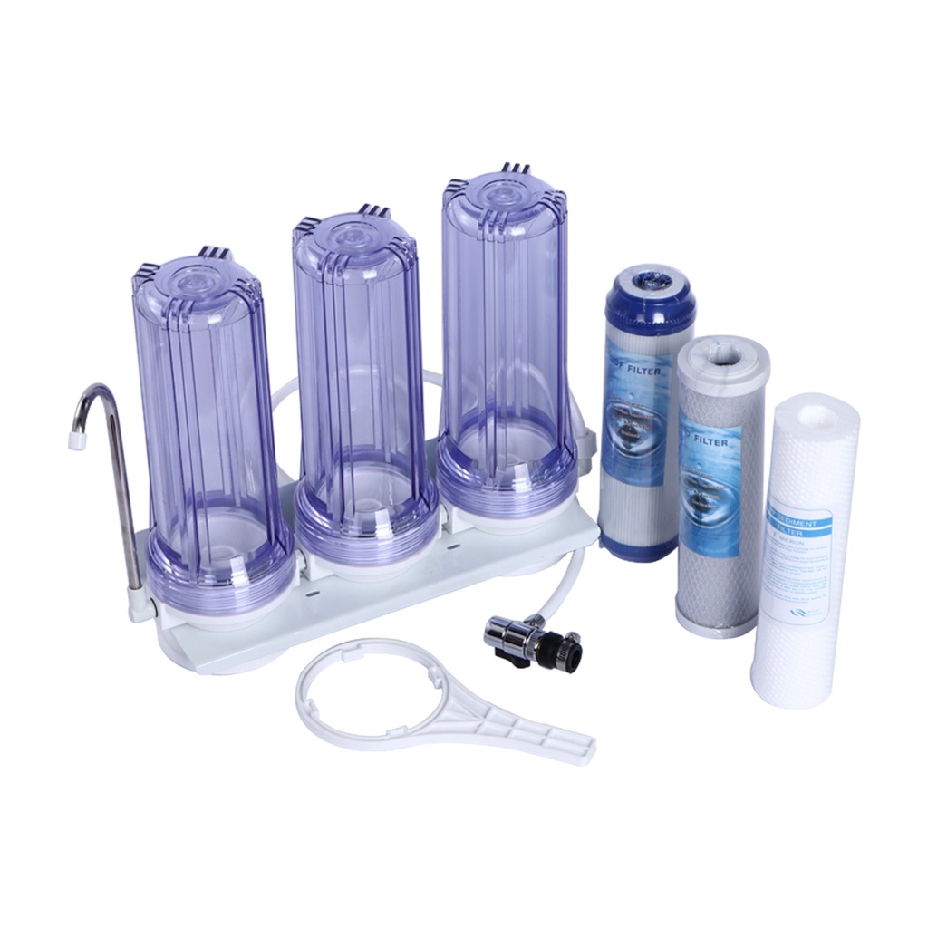 3 Stages Home Water Purification System w/ alkaline option DIY Easy To ...