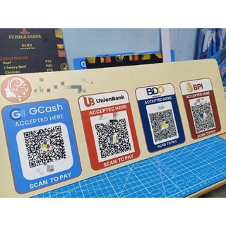 Gcash QR standee Bank Standee ( 4 in 1 ) ( 3 in 1 ) ( 2 in 1 ) | Shopee ...
