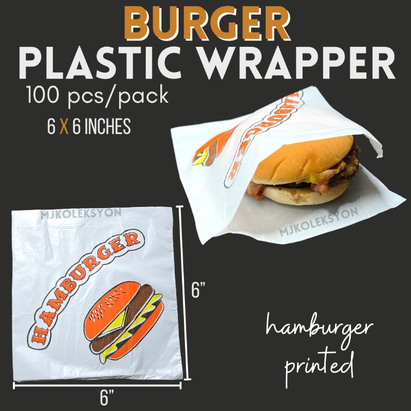 Burger Wrapper and Hotdog Plastic Wrapper 100pcs | Shopee Philippines