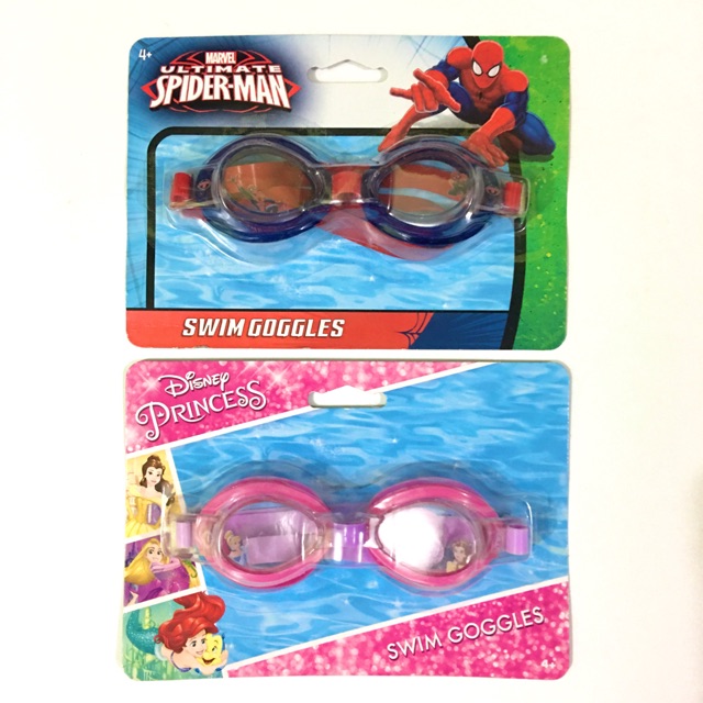 Kids Swimming Swim Goggles Goggle Disney Princess/Spiderman 4+ yo ...