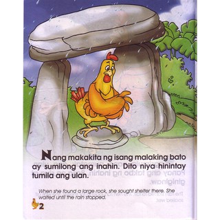 COLORED Story Book "Ang Manok Na May Gintong Itlog" with English Translation , Bed Time Stories ...