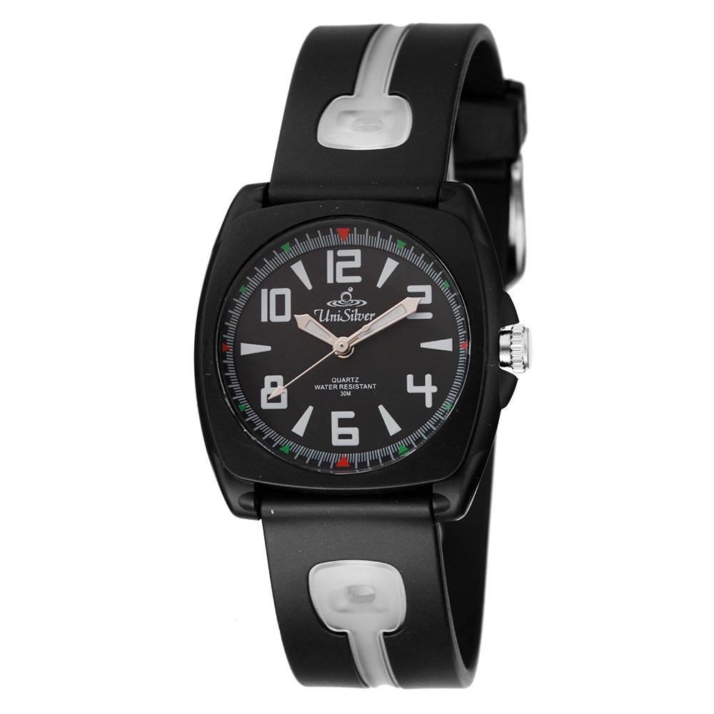 ICONIQ ZEKA Women's Small Analog White/Black Rubber KW1309-3112 Watch ...