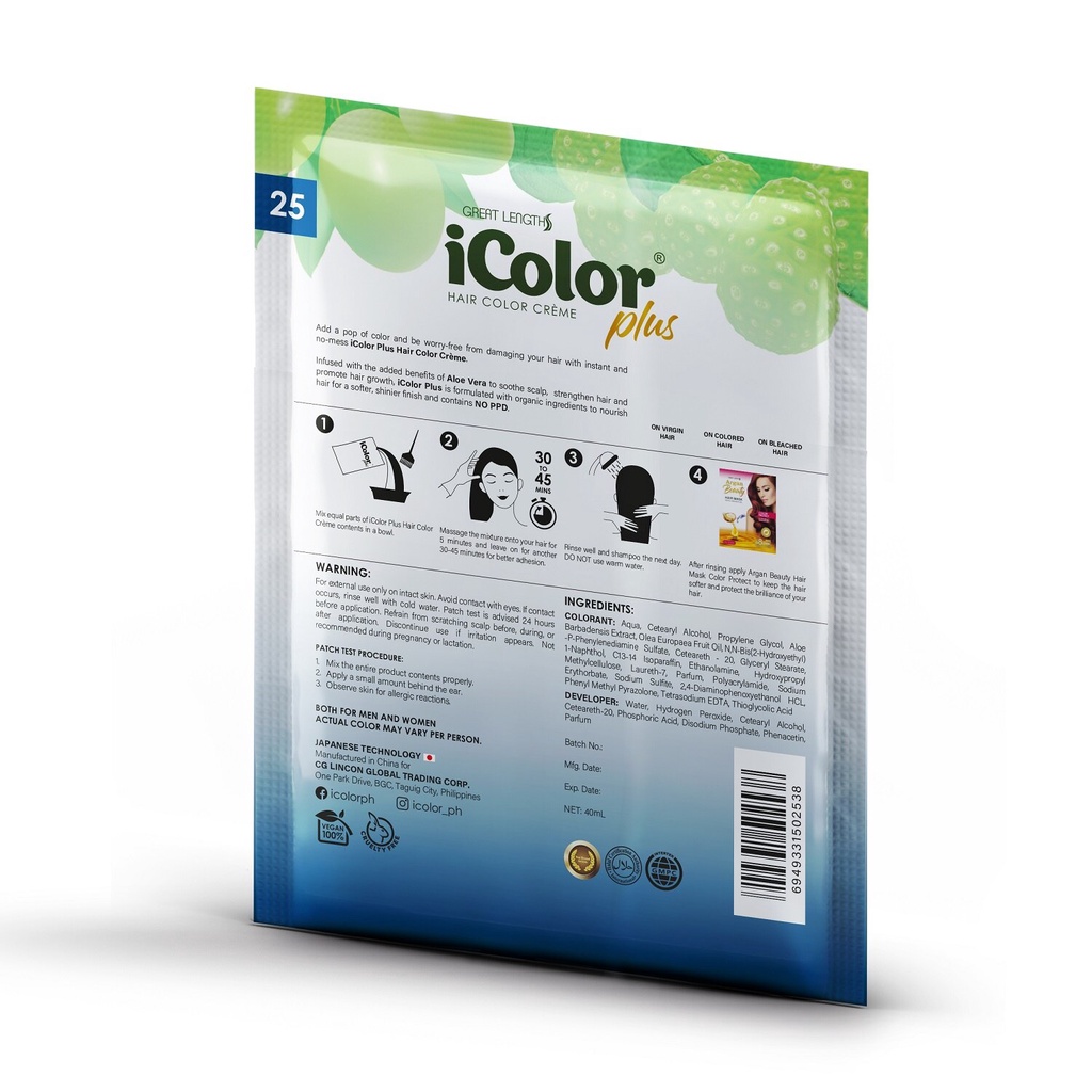 ICOLOR Plus Shampoo Hair Color Creme Ash Blue 40ml | Shopee Philippines