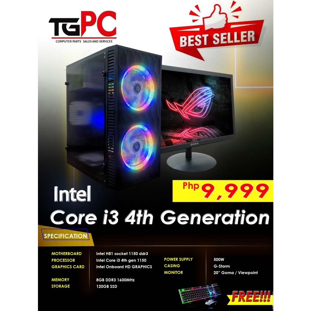 Desktop Set Core i3 i5 i7 4TH Generation 8gb Ram 120gb SSD 20 inches ...