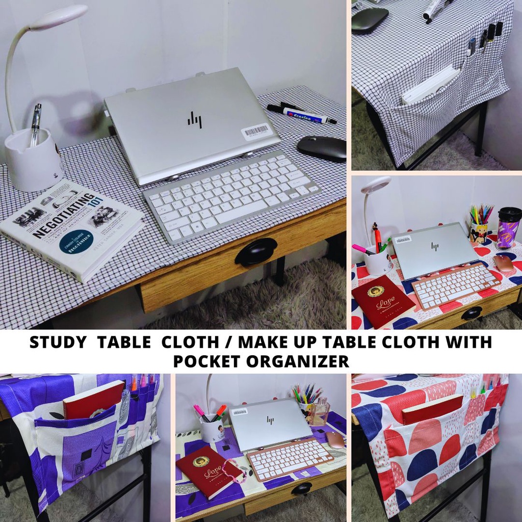 Study Office Table Cover Organizer Plain Printed | Shopee Philippines