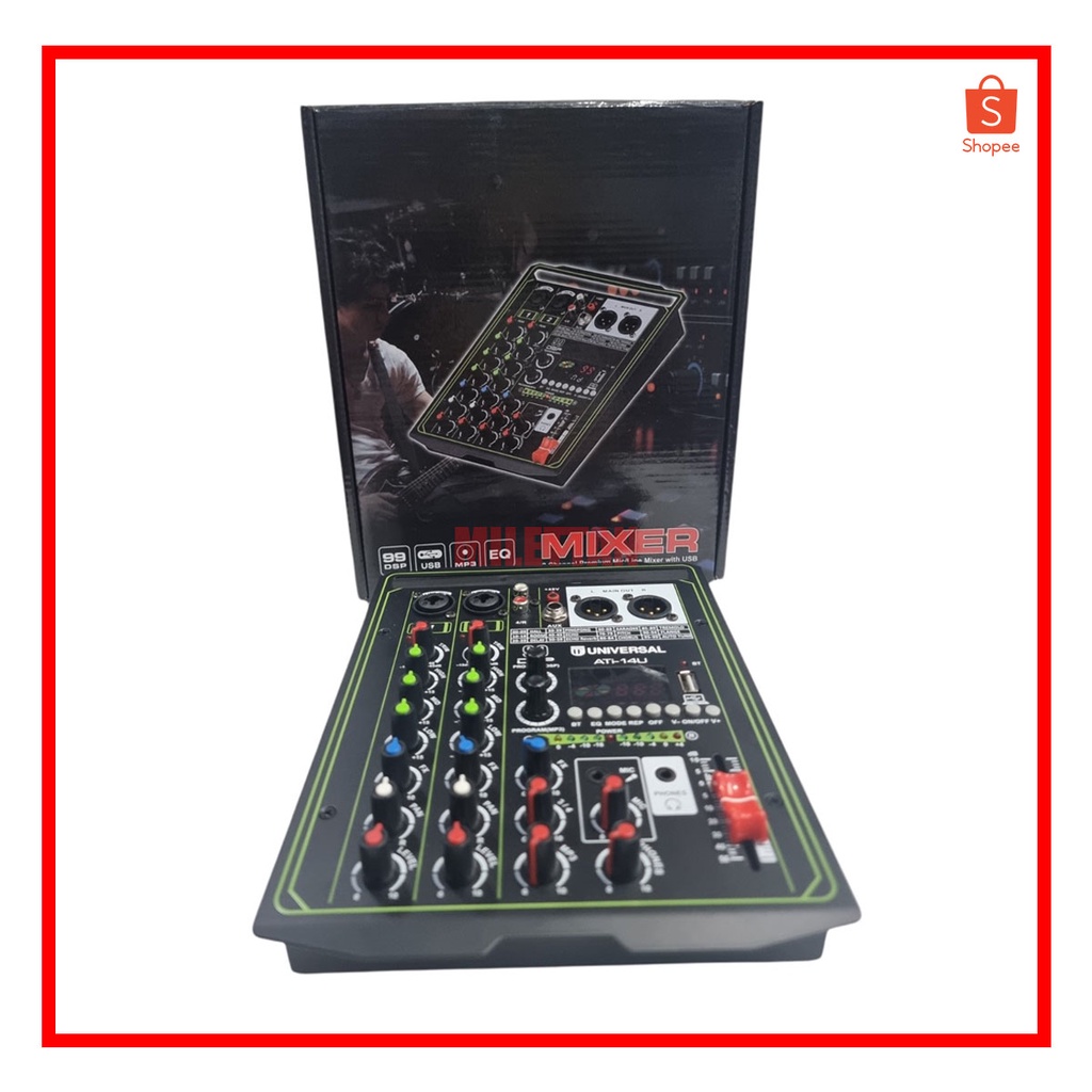 UNIVERSAL AUDIO MIXER 4 CHANNEL BLUETOOTH WITH 99 DSP | Shopee Philippines