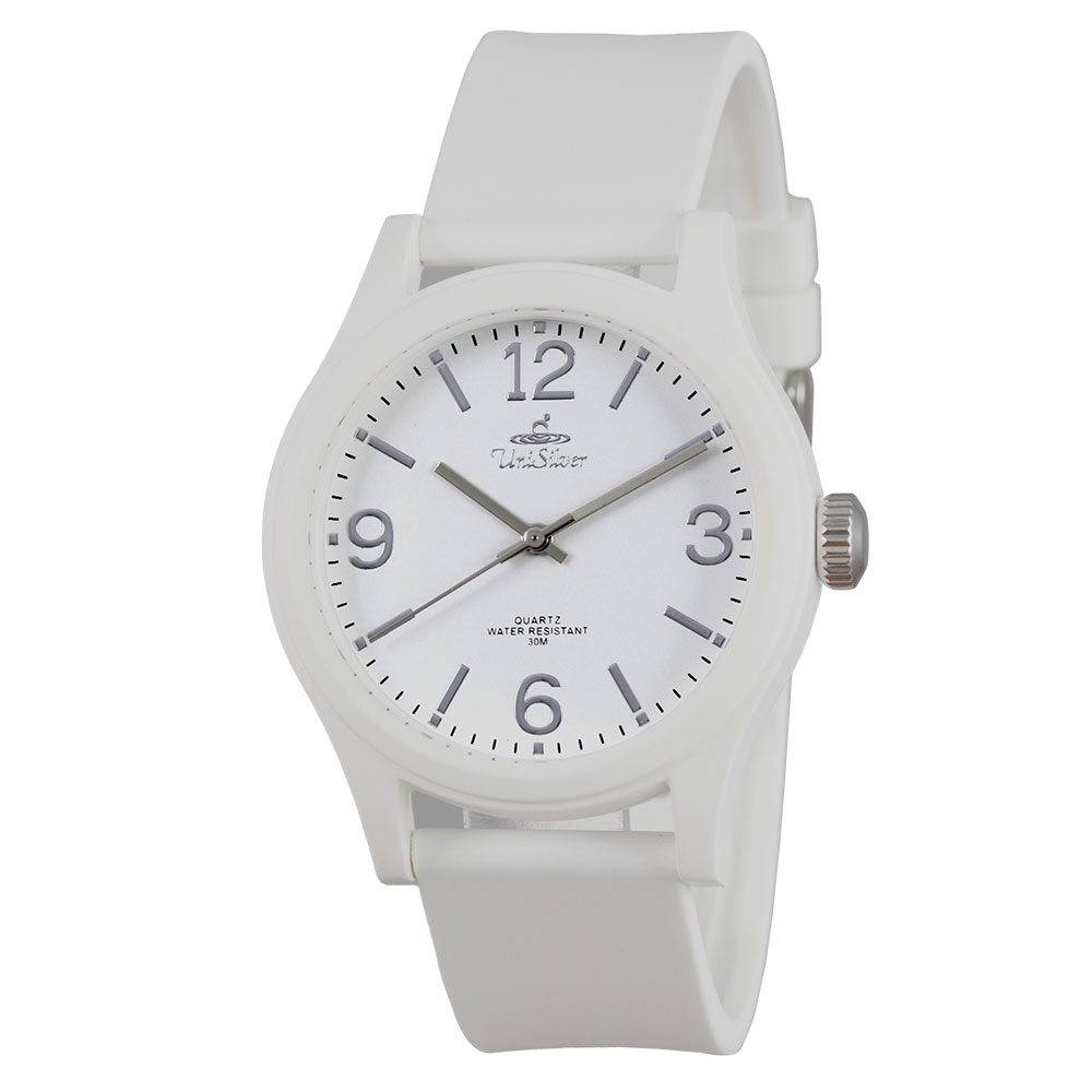UniSilver TIME Men's Analog White Rubber Watch KW3883-1001 | Shopee ...