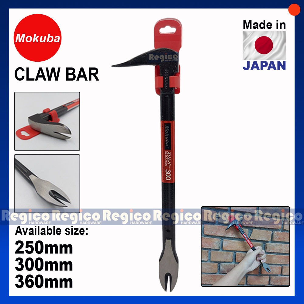 MOKUBA Japanese Claw Bar Prying Bar Crowbar Regico Hardware | Shopee ...