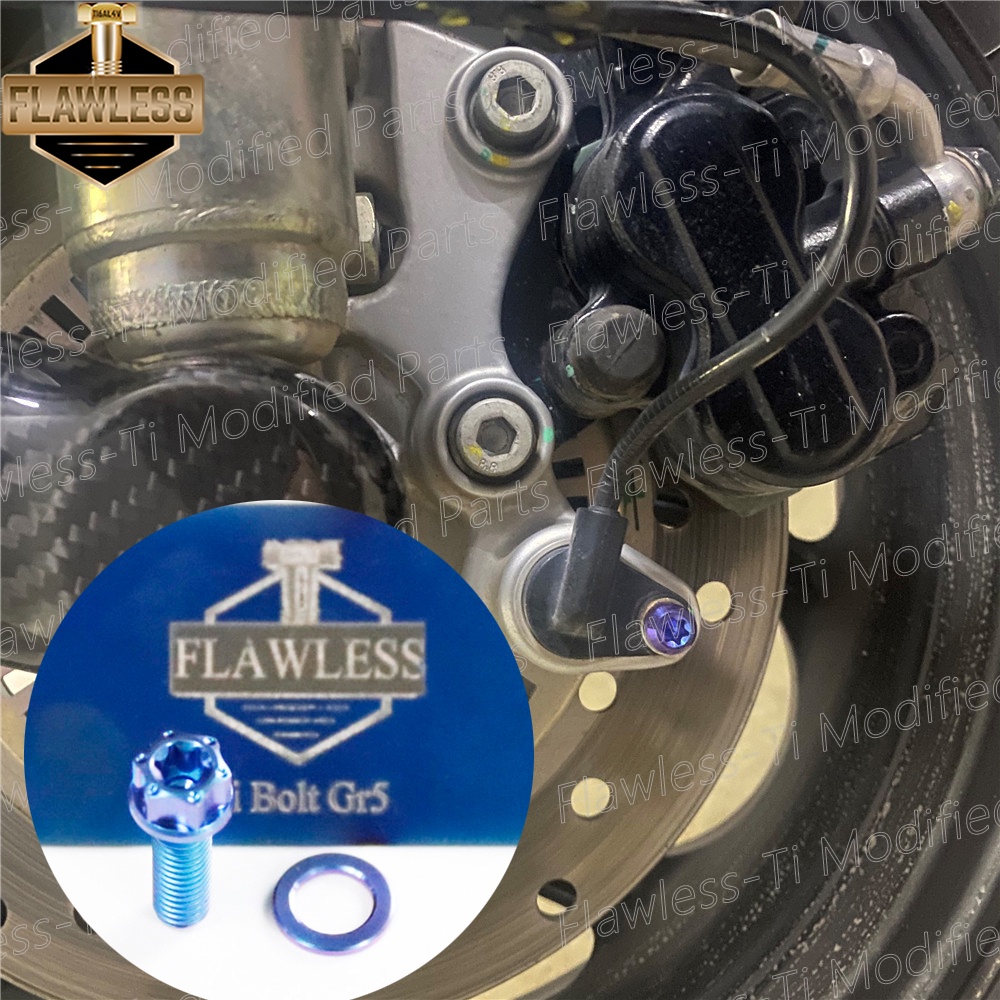 Flawless-Ti Gr5 Vespa Sprint Primavera 150 ABS Sensor Mounted Bolt Nut ...