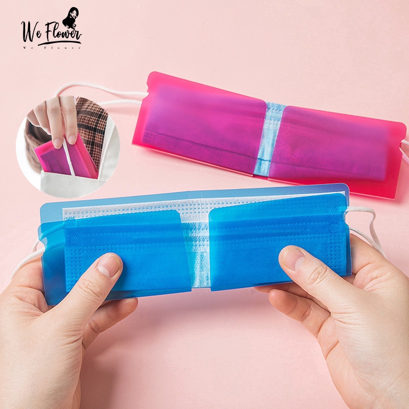 We Flower 1/10pcs Portable Organizer Dustproof Mask Storage Clip Case ...