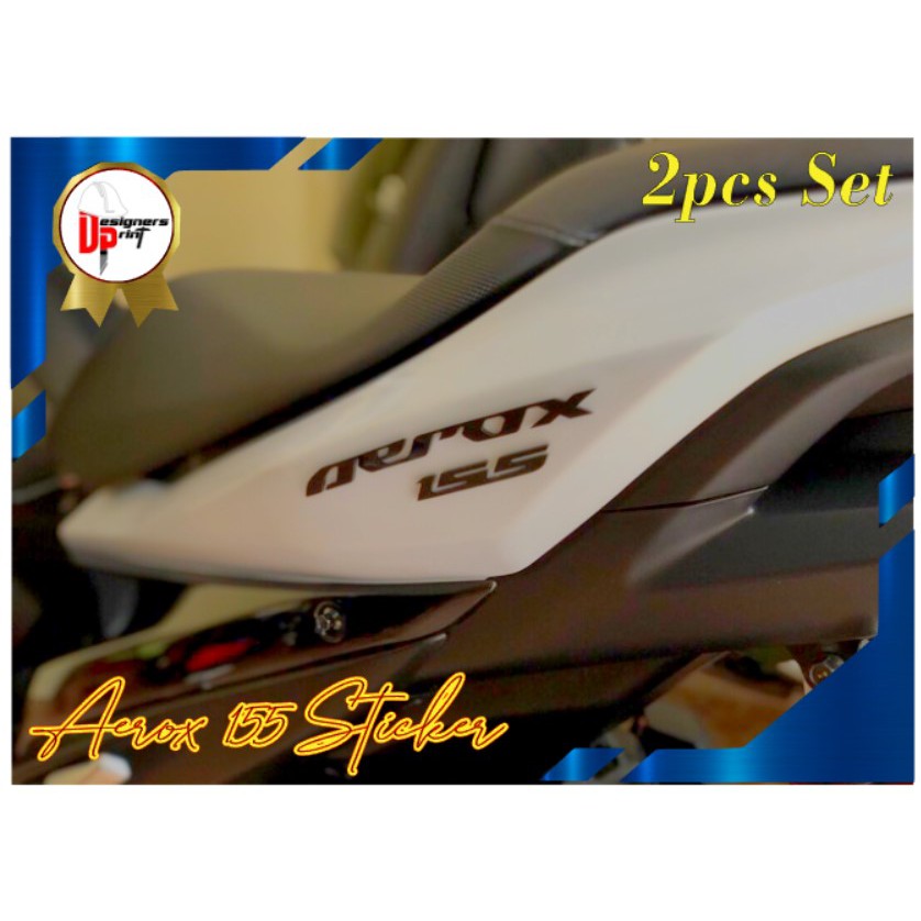 Aerox 155 Sticker Cut Out, 2 pcs - 6inches Length, Emblem Replacement ...