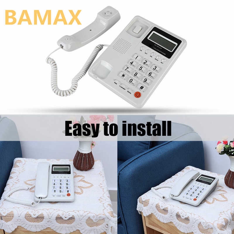 BAMAX Home Hotel Wired Corded Desktop Telephone Office Landline | BeeCost