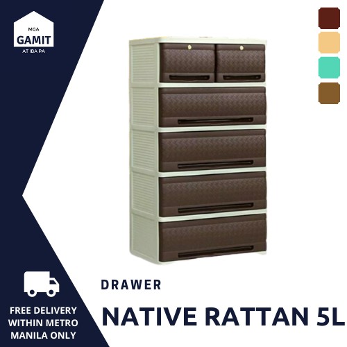 ZOOEY - NATIVE RATTAN DRAWER 5 LAYER ( FREE DELIVERY WITHIN METRO ...