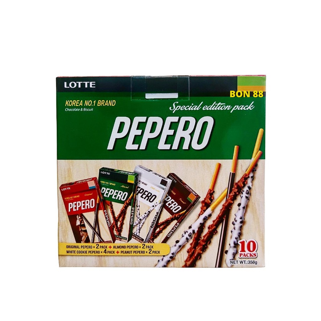 Lotte Pepero Special Edition Pack (10 packs) 385g presyo ₱638