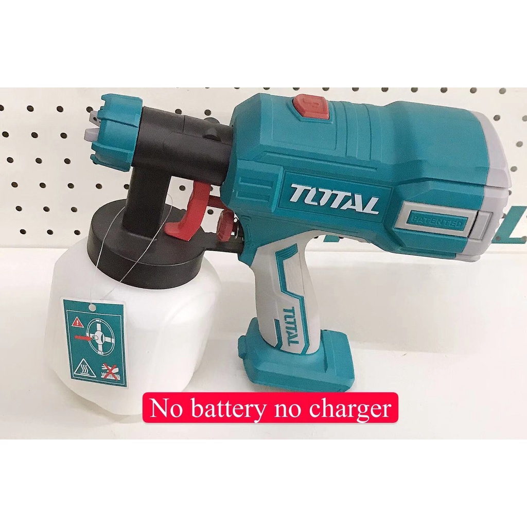 TOTAL Lithium -ion Spray Gun 20v NO BATTERY AND CHARGER TSGLI2001 | Shopee Philippines