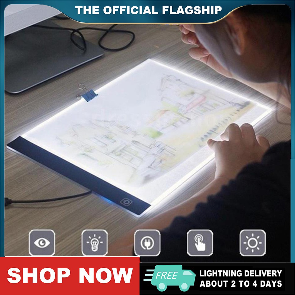 A5 LED drawing board copy board LED drawing board art writing desk ...