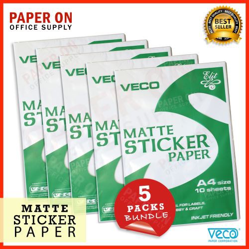 VECO Matte Sticker Paper (5packs) | Shopee Philippines