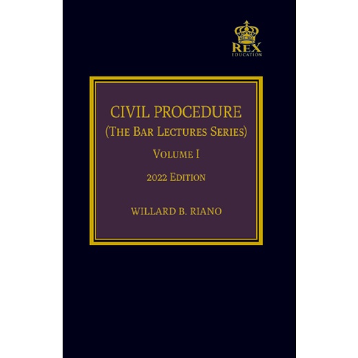 Civil Procedure I (2022 Edition) by W. Riano (Cloth Bound) | Shopee Philippines