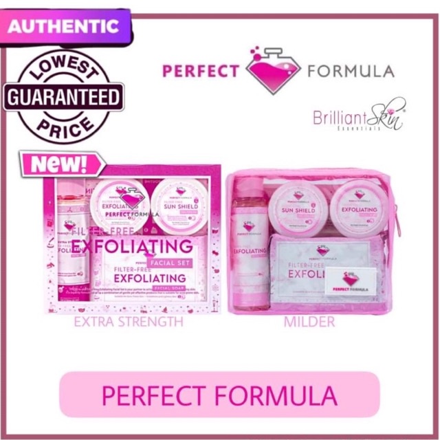 AUTHENTIC PERFECT FORMULA Exfoliating Set ( Mild / EXTRA STRENGTH ...