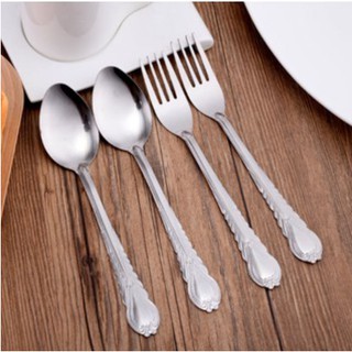 12Pcs stainless steel spoon and fork/spoon and fork/spoon/fork ...
