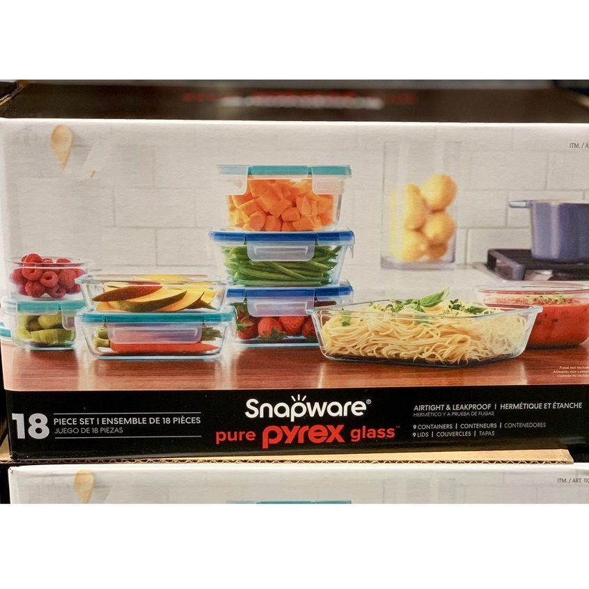 Glass Snapware 18 Pieces