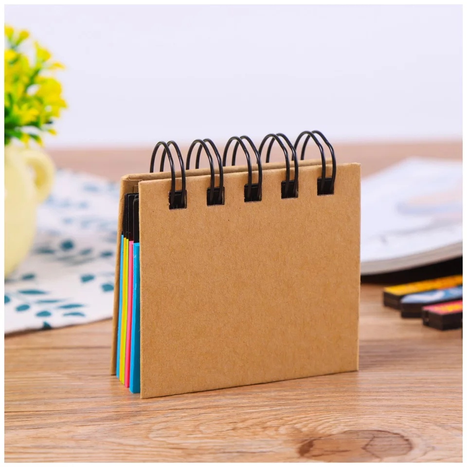 Eco Sticky Notepad Mini Notebook Ring pad 75x5 cm Fluorescent color 5 ...