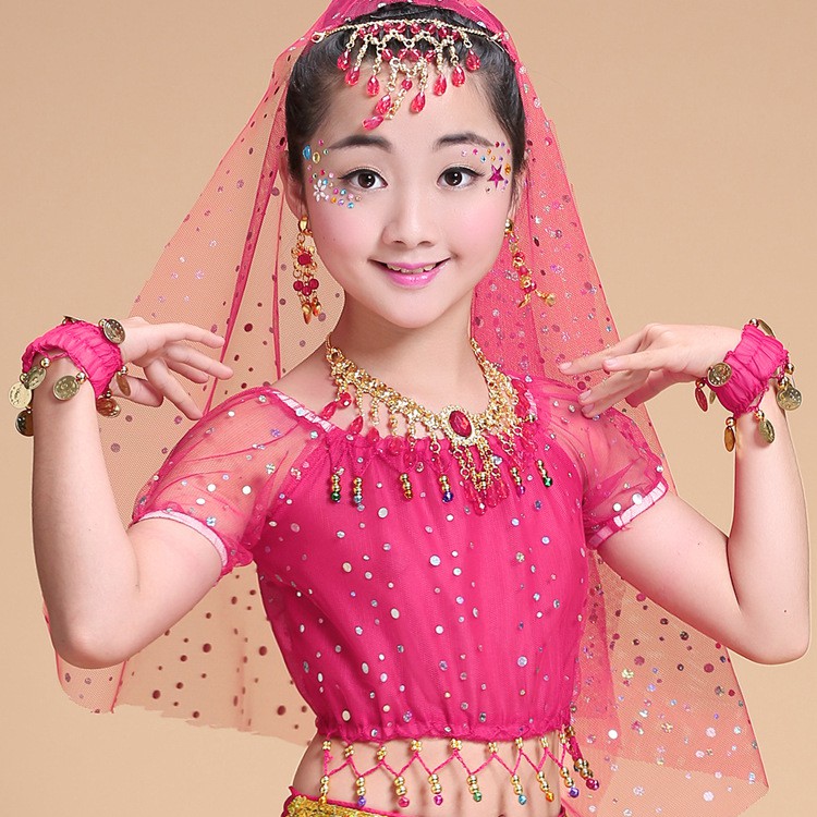 Six Children Belly Dance Costume Kids Stage Costume | BeeCost