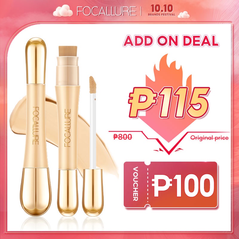 FOCALLURE AmberGold Concealer High Coverage Skin-Like Lightweight Long ...